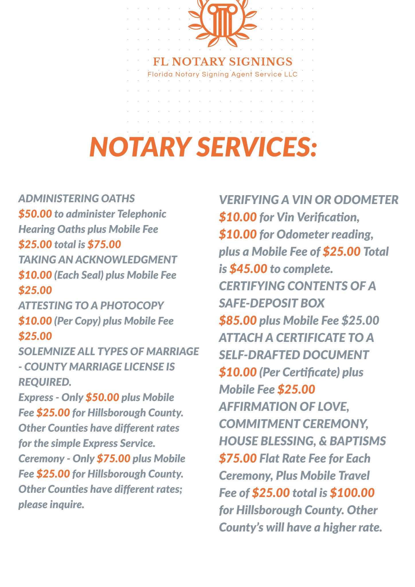 PRICING: – FLNOTARYSIGNINGS.COM